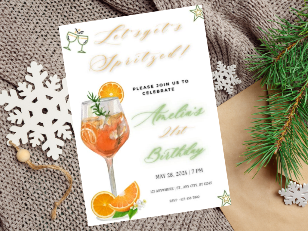Editable Citrus Spritz Birthday Invitation Template - Creative Perch