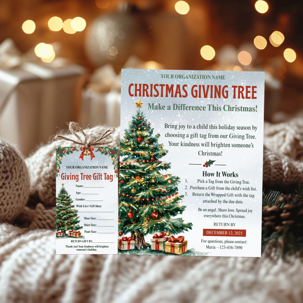 Christmas Giving Tree & Angel Tree Templates - Creative Perch