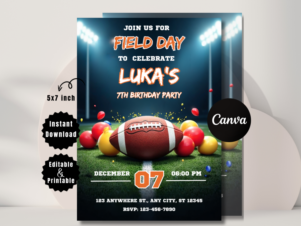 Editable Field Day Invitation | Printable Sports Flyer