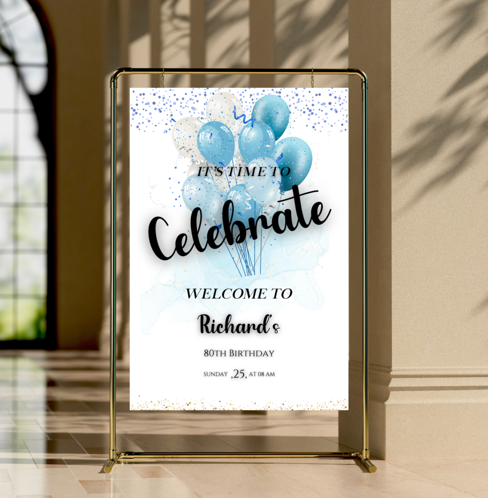 Men’s Birthday Welcome Sign