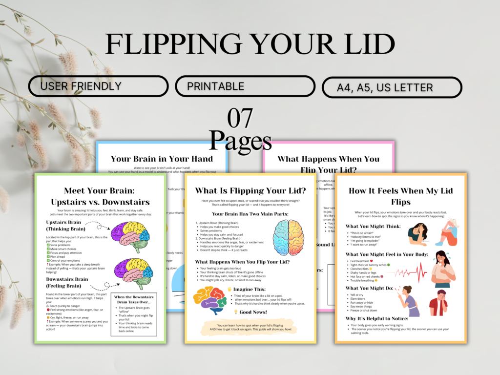 Flipping Your Lid Worksheet